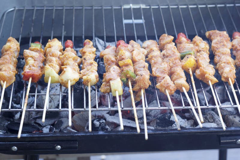 Bar-B-Q or BBQ Grill of Meat Stock Image - Image of succulent, cook ...