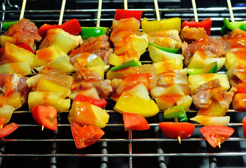 Bar-B-Q or BBQ stock photo. Image of onion, pepper, chicken - 35611878