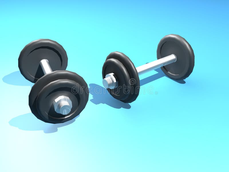 Bar bell stock illustration. Illustration of lead, bodybuilding - 4077119