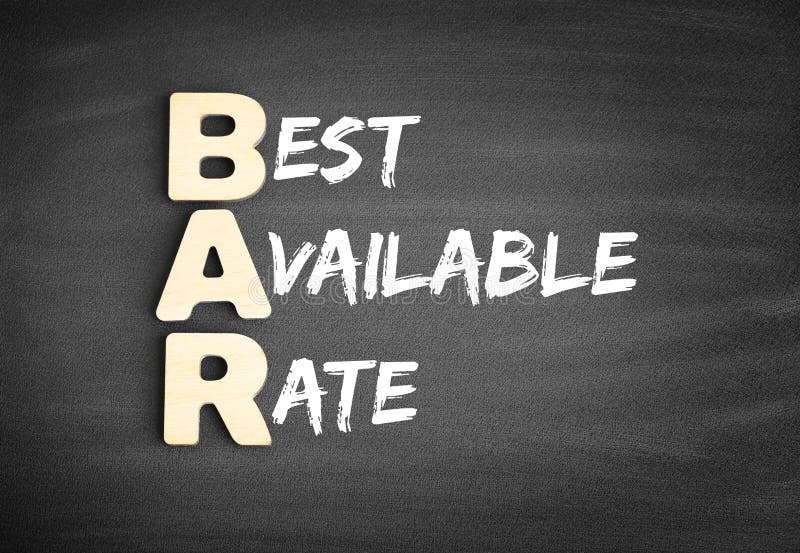 BAR - Best Available Rate Acronym on Blackboard Stock Image - Image of ...