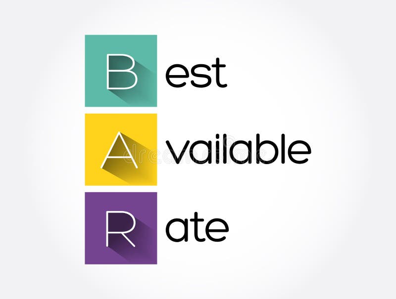 BAR - Best Available Rate, Acronym Business Concept Background Stock ...