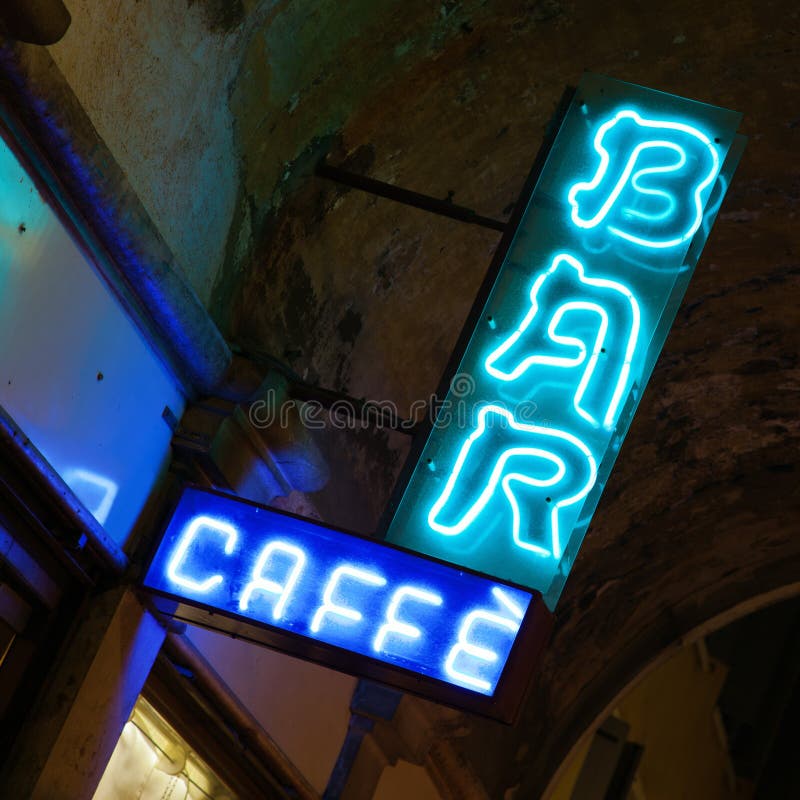 Bar Caffe stock image. Image of lable, italy, lighting - 29099909