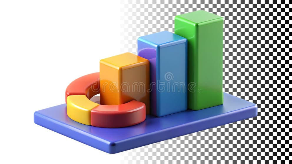 Bar Chart with Abstract Elements, Representing Data Analysis and ...