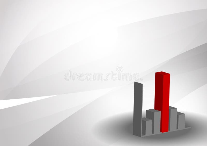 Bar Chart on Abstract Gray Background Stock Vector - Illustration of ...