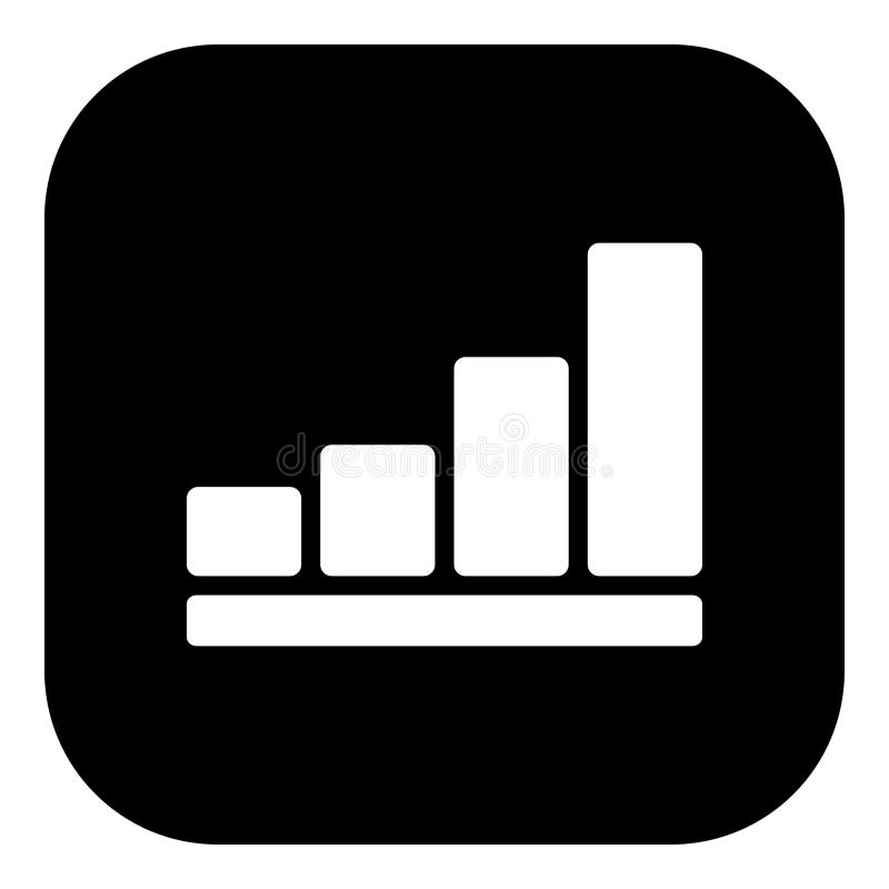 Bar chart and app icon stock vector. Illustration of rounded - 238371046