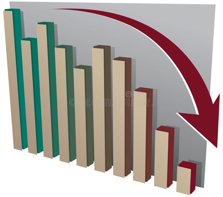 Chart Red Arrow Going Down Stock Illustrations – 521 Chart Red Arrow ...