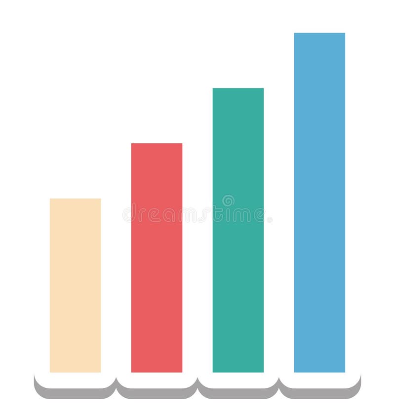 Bar Chart, Bar Graph Isolated Vector Icon Stock Vector - Illustration ...