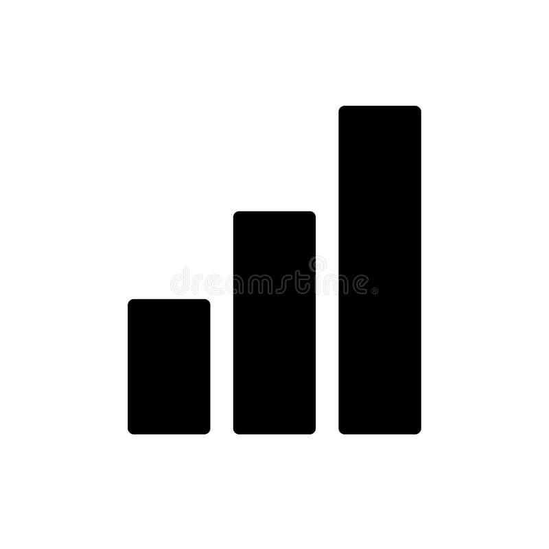 Bar Chart Black Glyph Ui Icon Stock Vector - Illustration of software ...