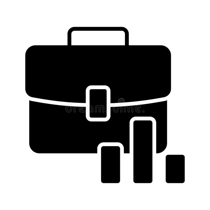 Bar Chart with Business Bag Depicting Vector of Business Data Analytics ...