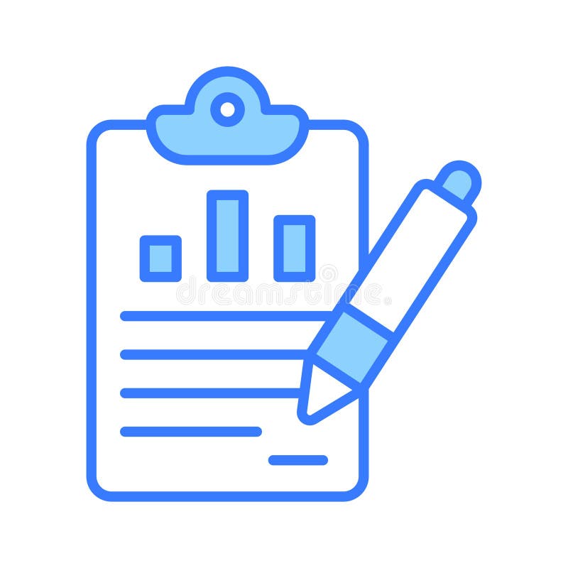 Bar Chart on Clipboard with Pencil Showing Concept Icon of Business ... Bar Chart on Clipboard with Pencil Showing Concept Icon of Business ...