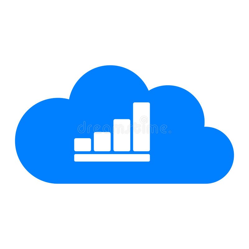 Chart and cloud stock vector. Illustration of dots, graph - 165368519