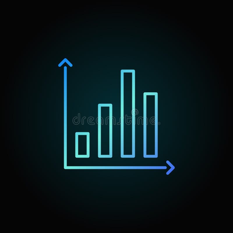 Bar chart colorful icon stock vector. Illustration of concept - 91380957