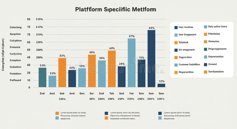 Bar Chart Comparing Various Metrics Across Different Platforms Labeled ...