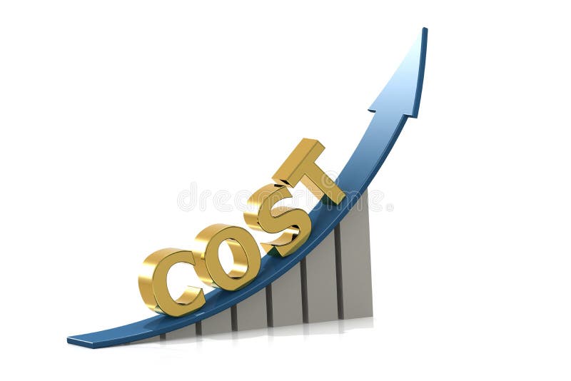 Bar Chart with Cost Word and Growing Up Arrow Stock Illustration ... Bar Chart with Cost Word and Growing Up Arrow Stock Illustration ...