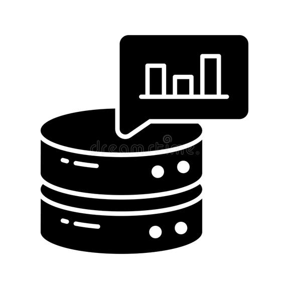 Bar Chart with Database Showing Concept Vector of Database Analysis ...