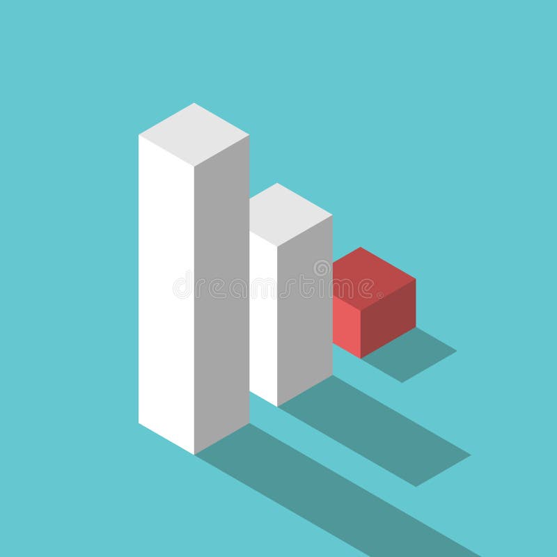 Chart Decrease Graph.Sales Chart Report.Stock Market Trend Stock Vector ...