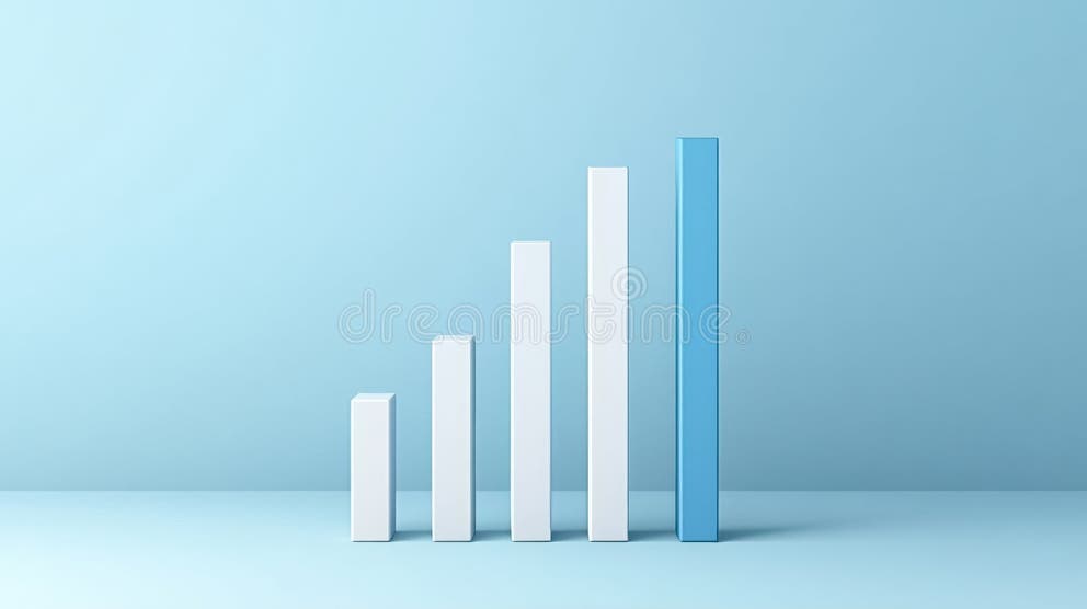 Bar Chart Displaying Low Sales Transformed into Exponential Growth Over ...
