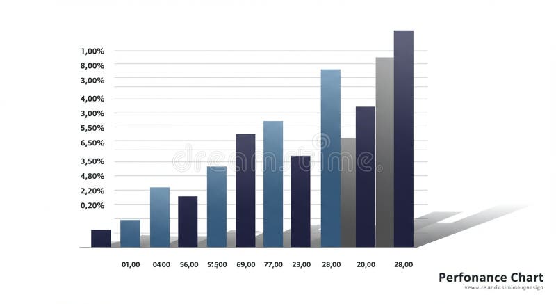 Bar Chart Displaying a Performance Comparison with Vertical Bars of ...