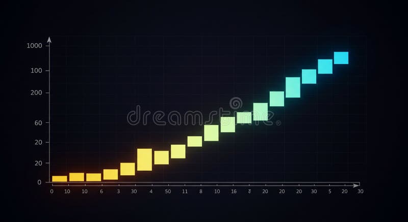 Bar Chart Featuring a Sequence of Stacked Rectangles Ascending from ...