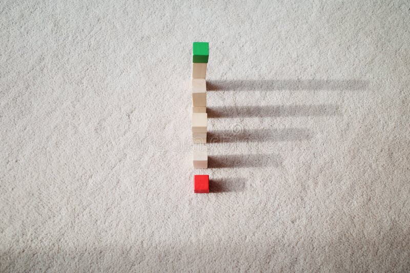 Bar Graph Made by Wooden Bricks and Their Shadows Stock Image - Image ...