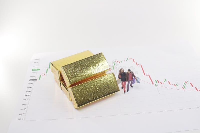 A Bar Chart from Golden of Mini Figure Stock Photo - Image of credit ...