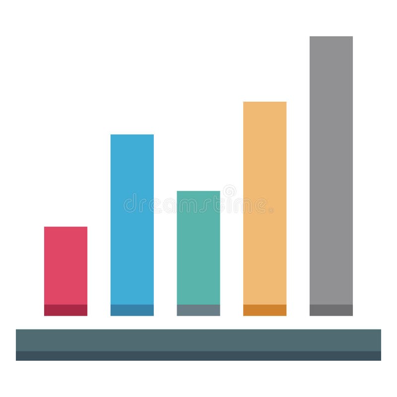 Bar Chart, Bar Graph Isolated Vector Icon Stock Vector - Illustration ...