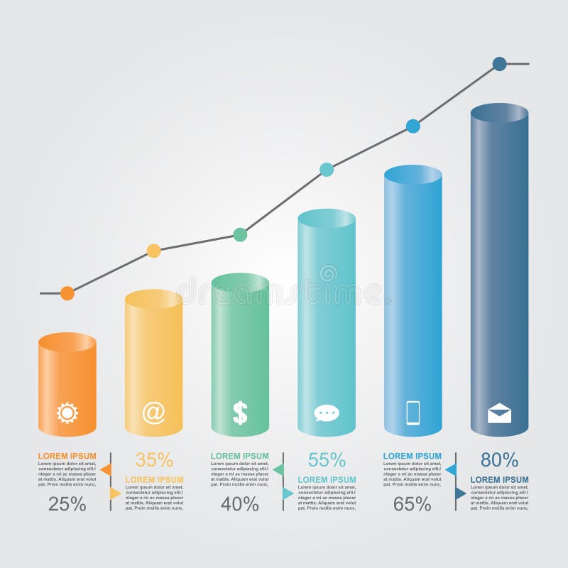 Bar Chart Graph Diagram Statistical Business Infographic Illustration ...