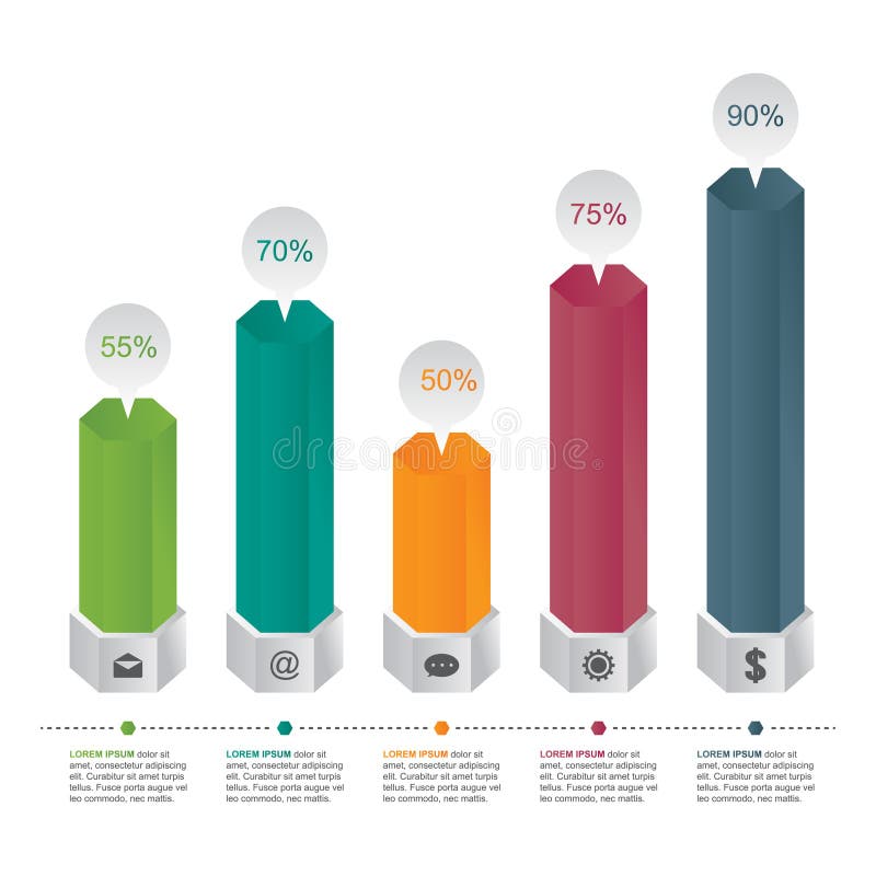 Bar Chart Graph Diagram Statistical Business Infographic Illustration ...
