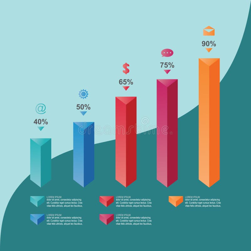 Bar Chart Graph Diagram Statistical Business Infographic Illustration ...