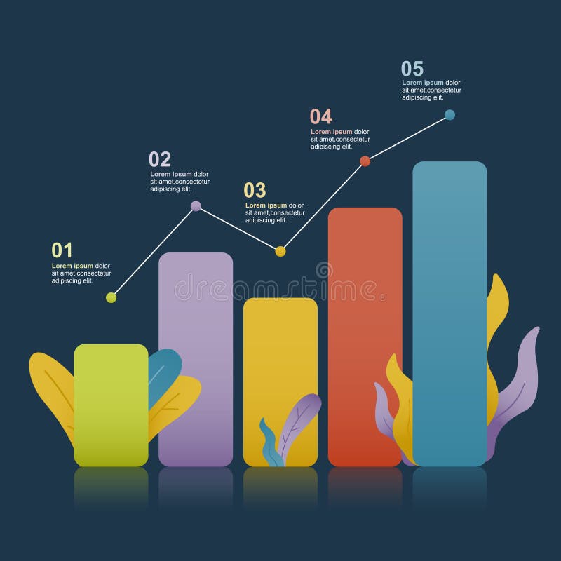 Bar Chart Graph Diagram Statistical Business Infographic Illustration ...