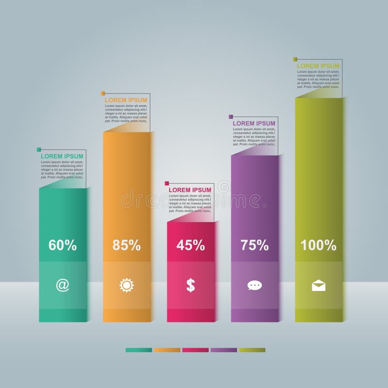 Bar Chart Graph Steps Diagram Statistical Business Infographic ...