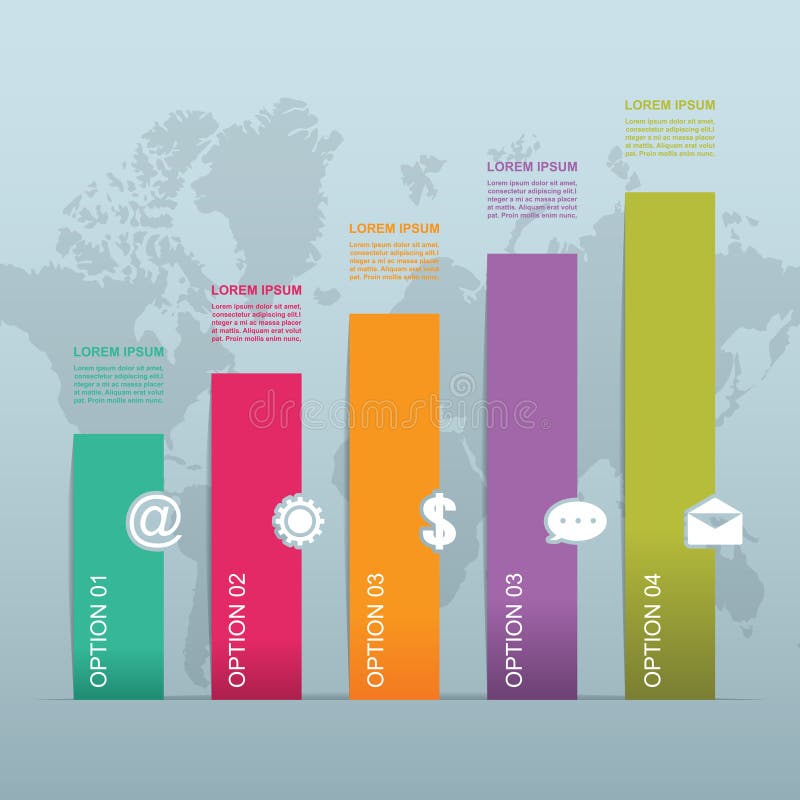 Bar Chart Graph Steps Diagram Statistical Business Infographic ...