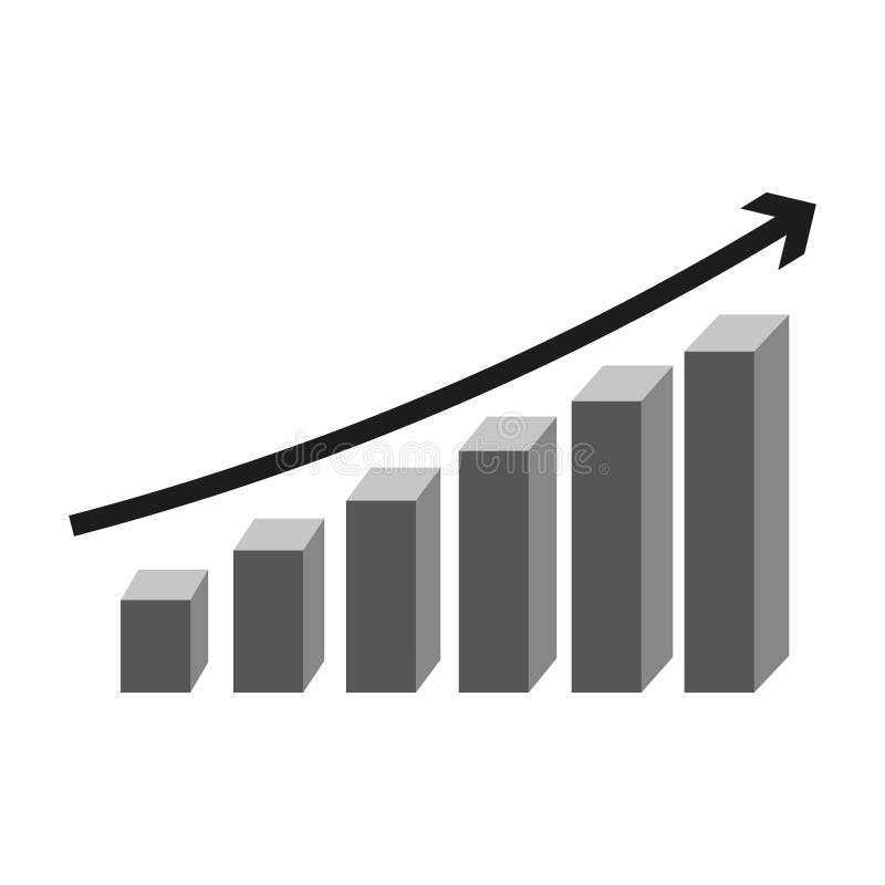 Bar Chart Growth. Progression Arrows Graphic. Business Growth ...