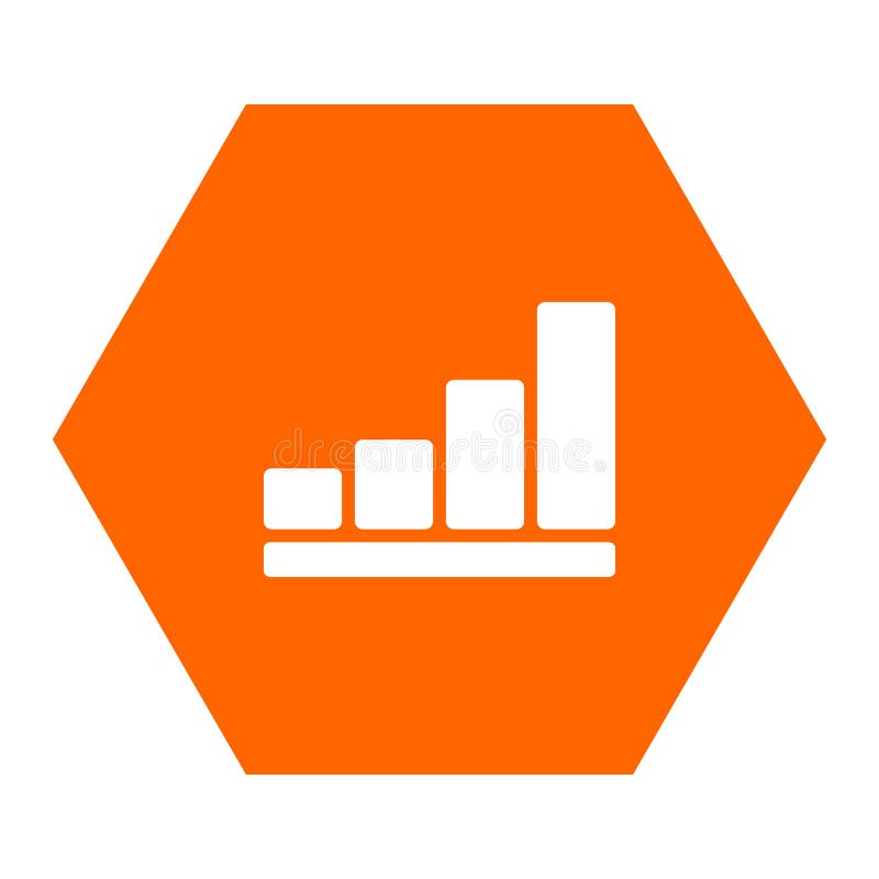 Bar chart and hexagon stock vector. Illustration of statistics - 168140856