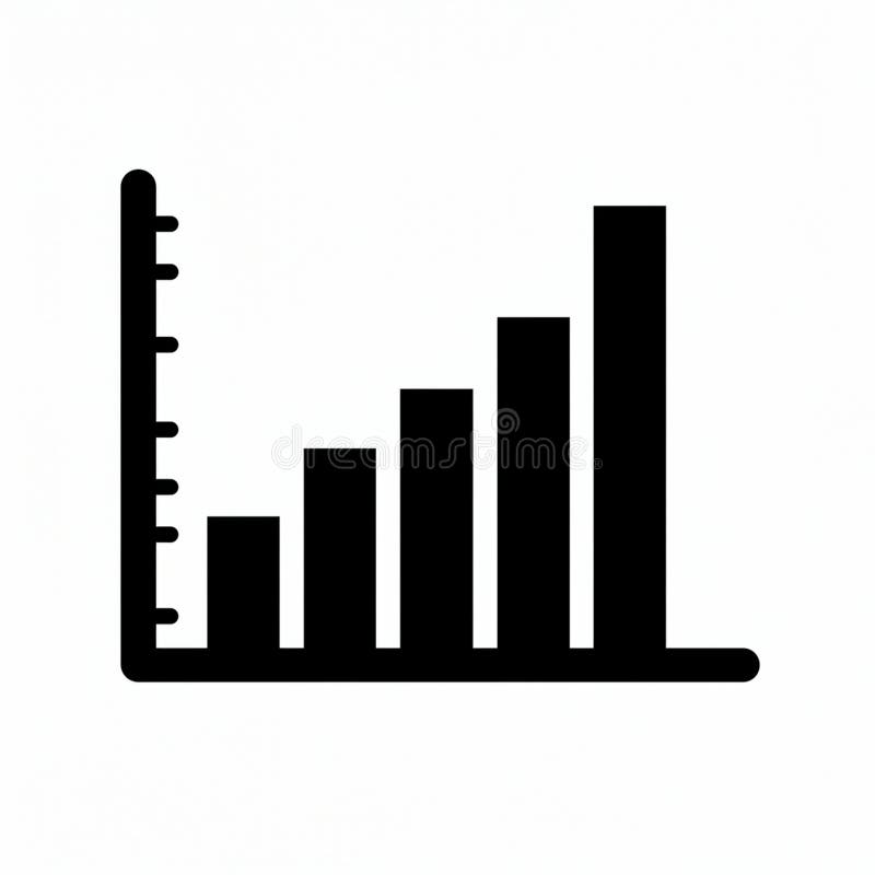 Bar Chart Icon Displaying Five Vertical Bars of Increasing Height from ...