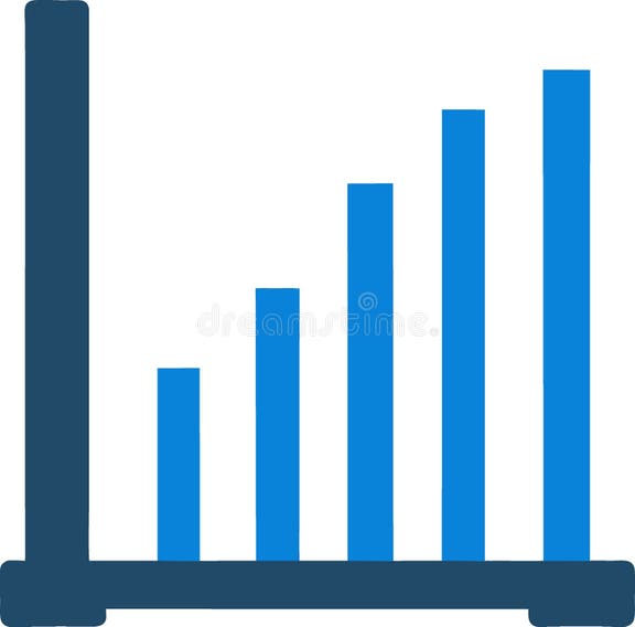 Bar Chart Icon in Flat Style Stock Illustration - Illustration of ...