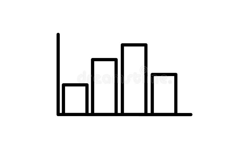 Bar Chart Icon Flat Style Isolated on Whet Background. Stock Vector ...