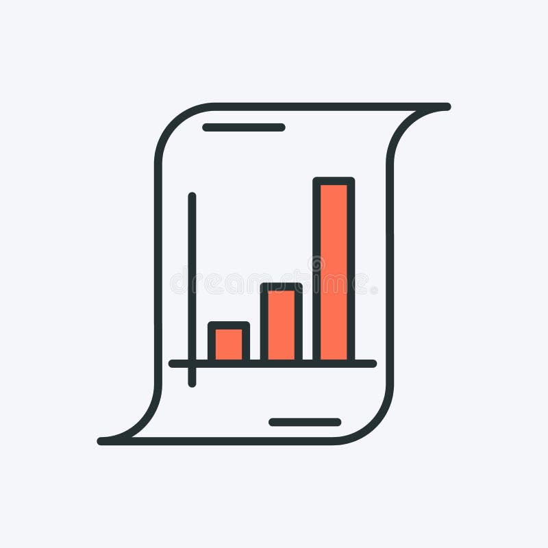 Bar Chart Icon in Frame. Vector Illustration of a Bar Graph with ...