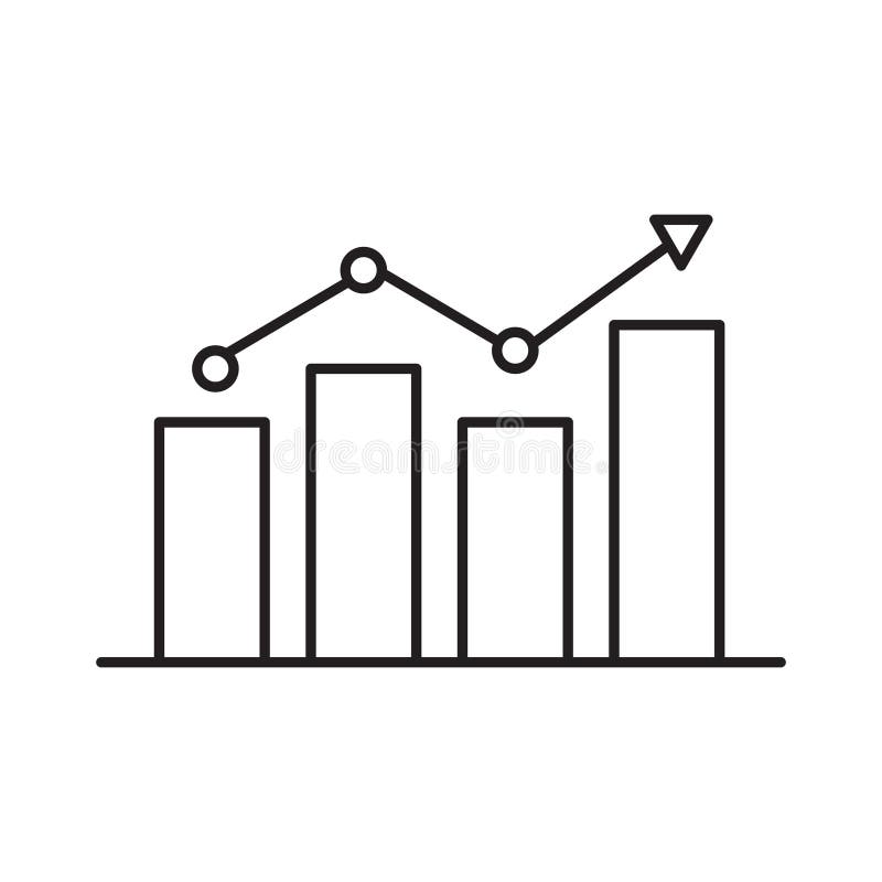 Bar Chart Icon. Growth Tracking Arrow. Data Analytics Focus. Business ...