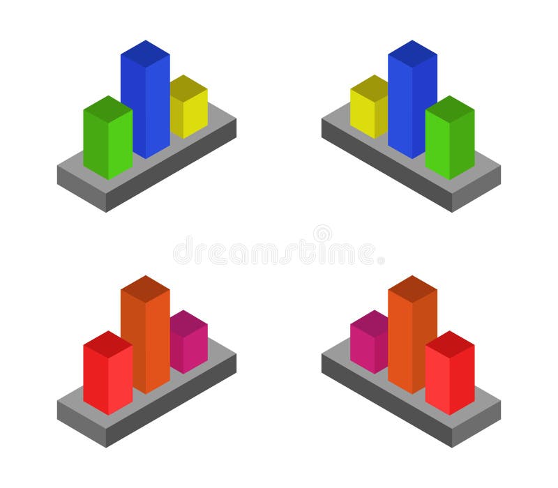 Bar Chart Icon Illustrated in Vector on White Background Stock ...