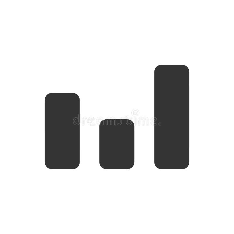 Bar chart icon stock vector. Illustration of stats, business - 129166303