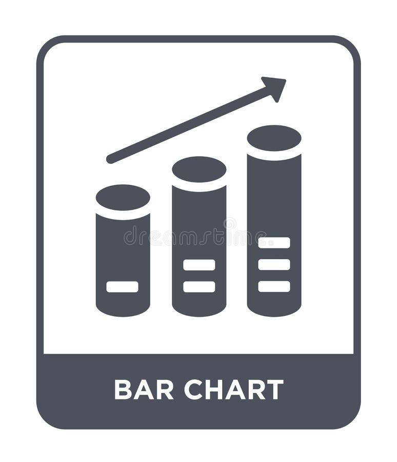 Bar Chart Icon in Trendy Design Style. Bar Chart Icon Isolated on White ...