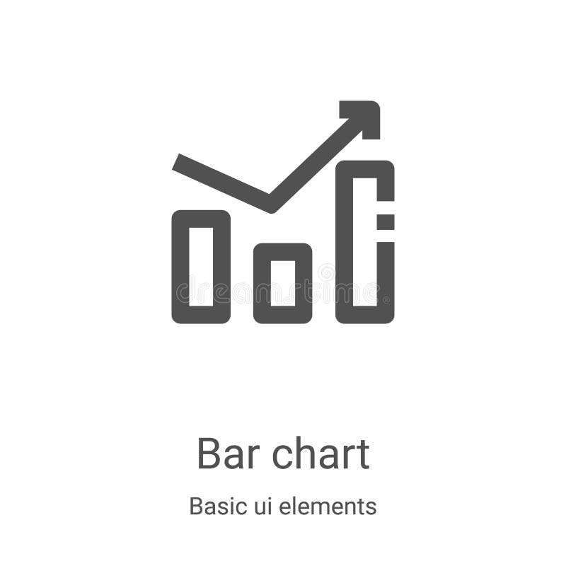 Bar Chart Icon Vector From Basic Ui Elements Collection Thin Line Bar Chart Outline Icon Vector 3539