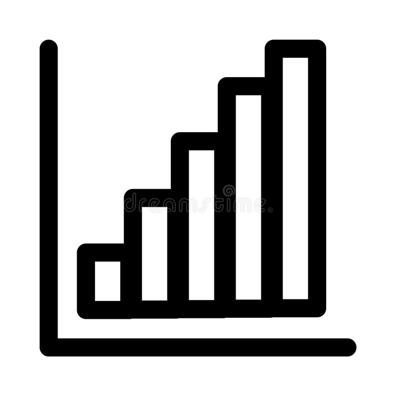 Bar Chart Icon for Visualizing Data in Graphical Form Stock Vector ...