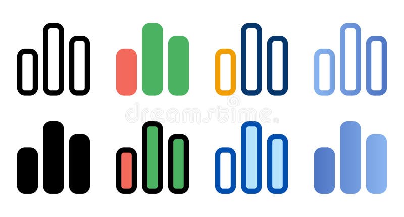 Bar Chart Icons in Different Style. Bar Chart Icons. Different Style ...
