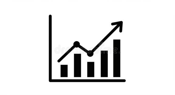 Bar Chart Illustration with Four Vertical Bars of Increasing Height and ...
