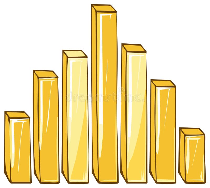 Bar Chart Illustration Showing Growth and Decline, Vertical Columns ...