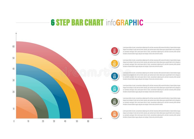 Bar Chart Infographics with Circular Pie Chart Elements. Creative ...