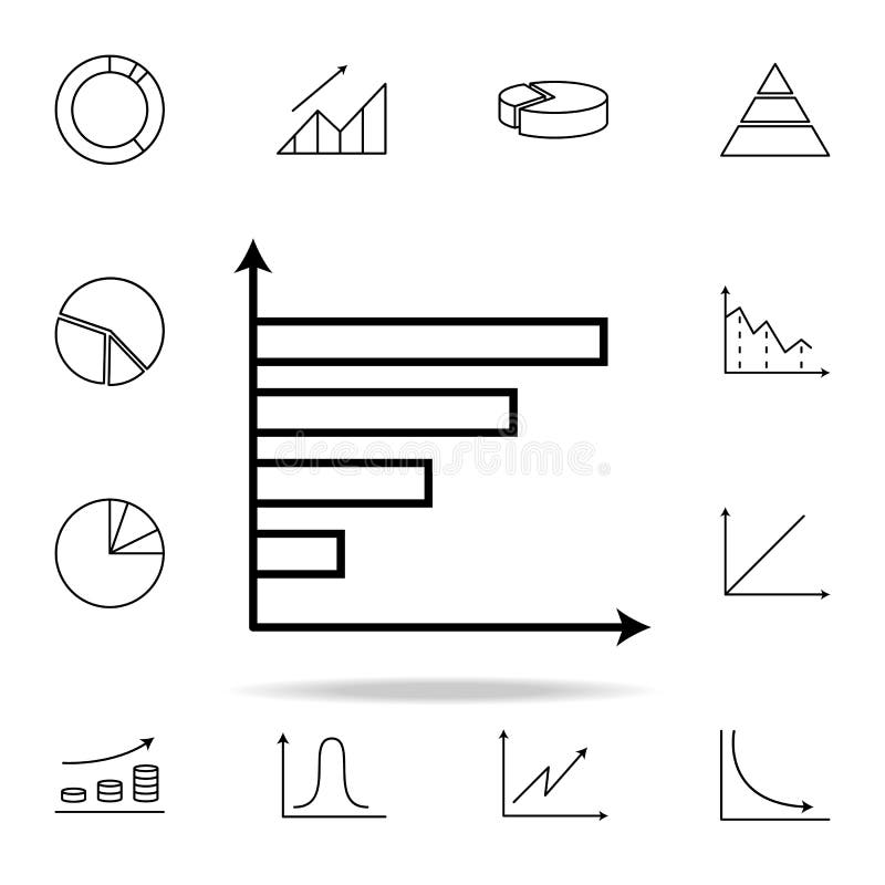 Bar Chart Line Icon. Chart and Diagram Icons Universal Set for Web and ...