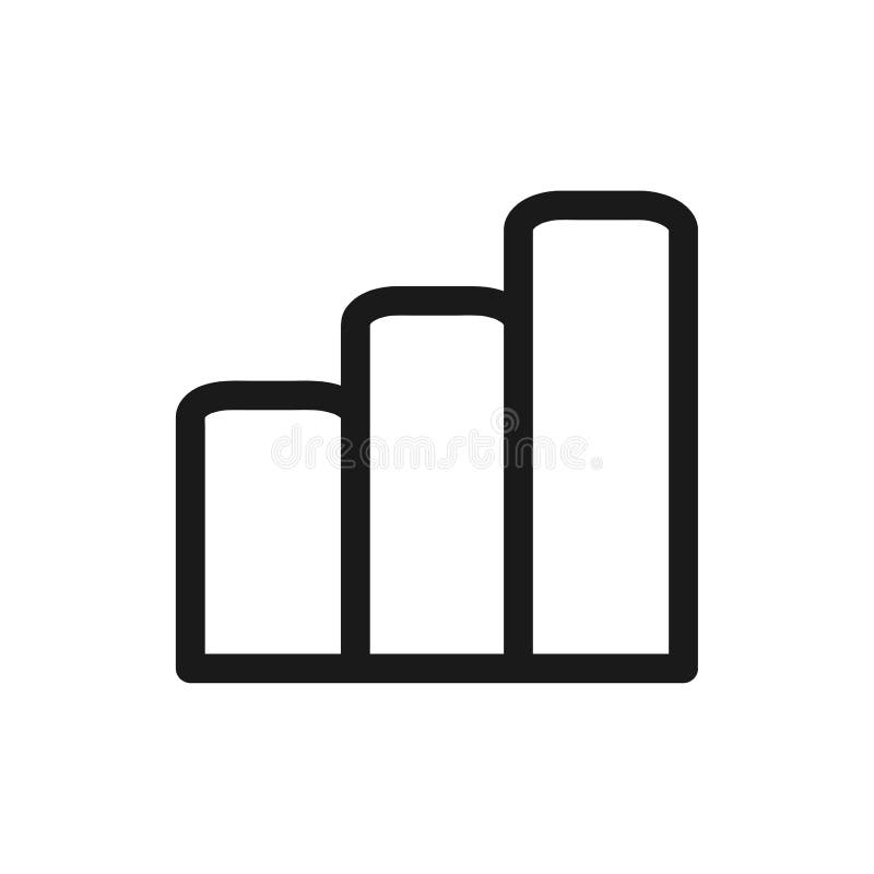 Bar Chart Line Icon. Bar Chart Isolated Simple Icon Stock Vector ...